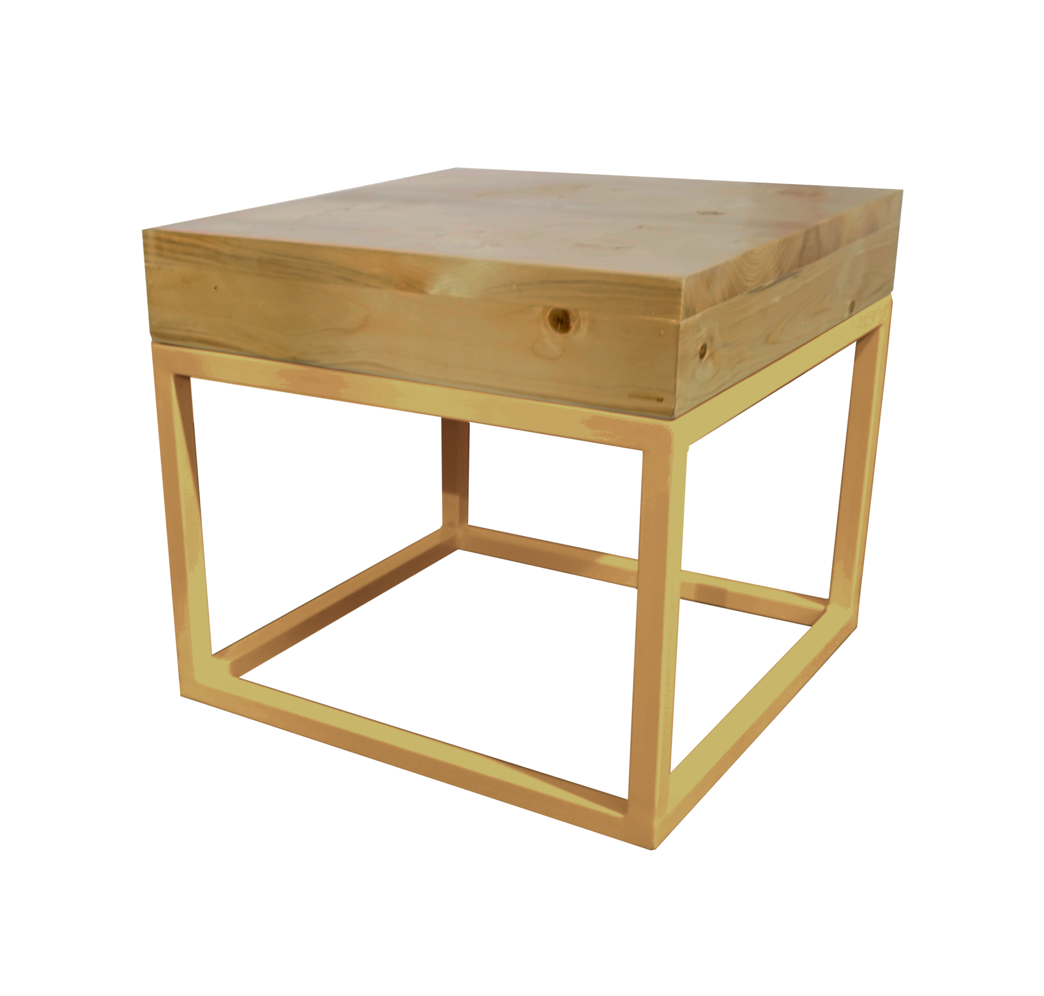 Gold Rustic Side Table Rental for events in Dubai, Abu Dhabi, UAE.